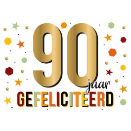 Daisy kaart 90 jaar gefeliciteerd